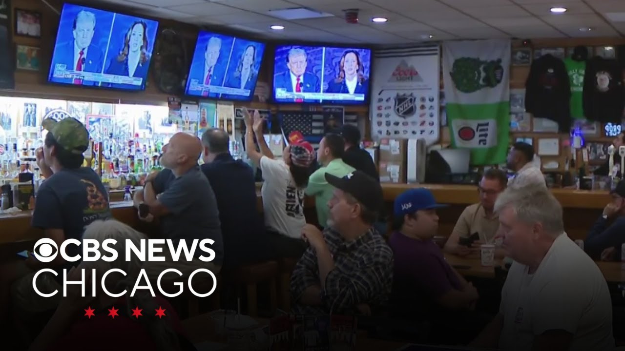 Trump, Harris supporters turn out for debate watch parties in Chicago ...