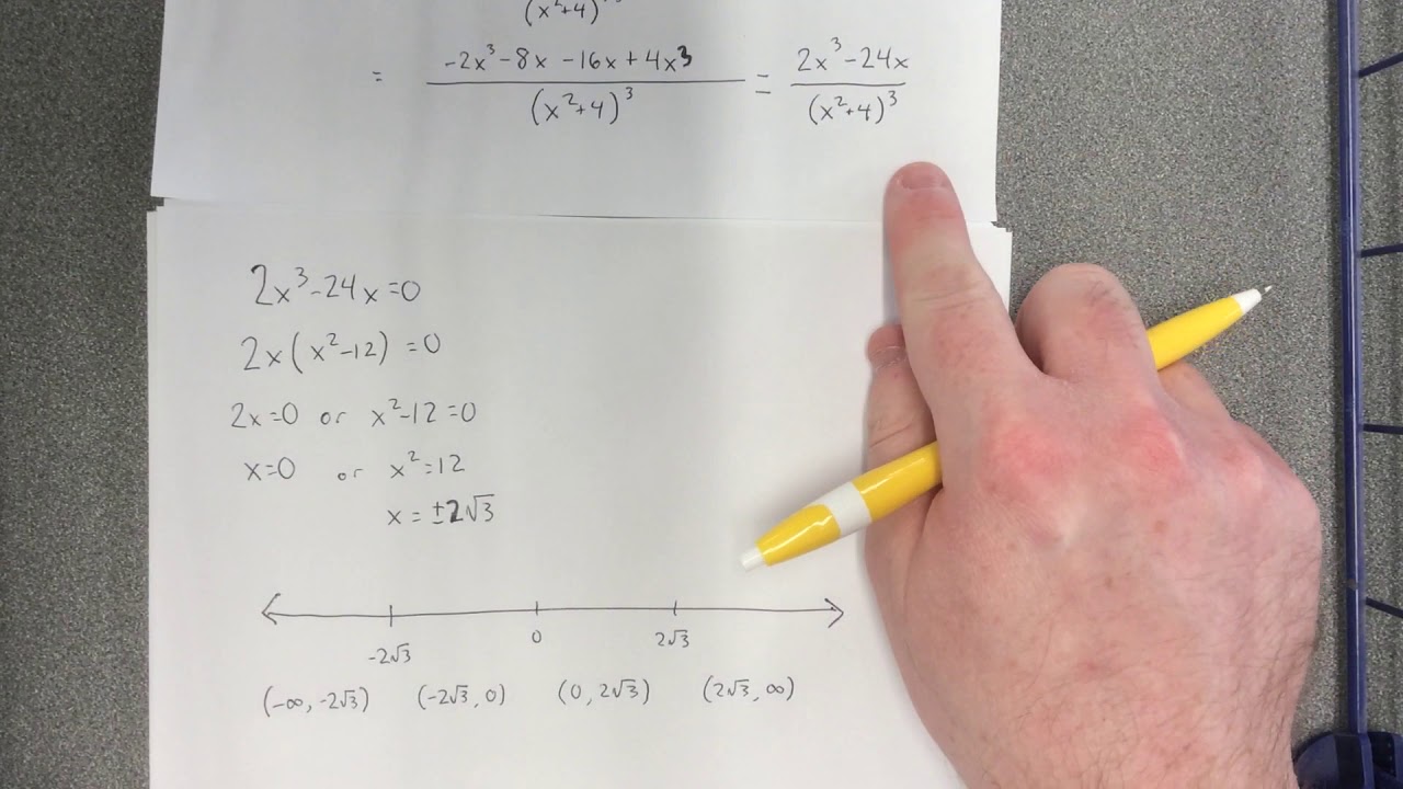 Intervals of increase, decrease, and concavity - YouTube