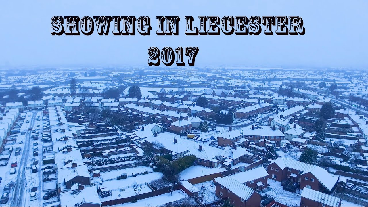 Snowing in Leicester 2017 Drone Footage - YouTube