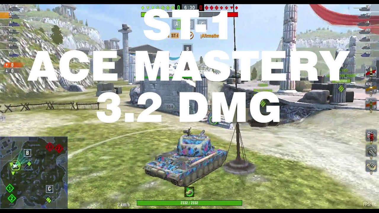 ST-1. Ace Mastery. 3.2 DMG. WOT Blitz. - YouTube