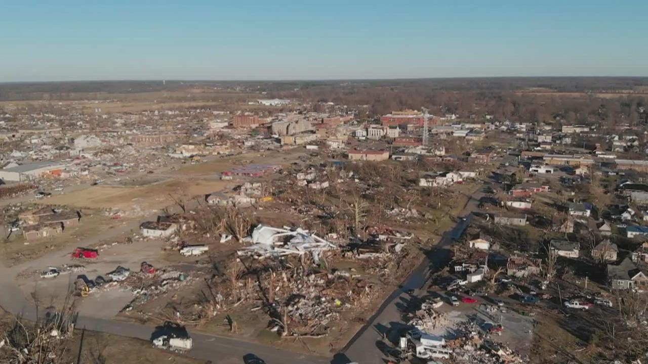 FEMA drone view: Here's what Mayfield looks like after tornadoes leave ...