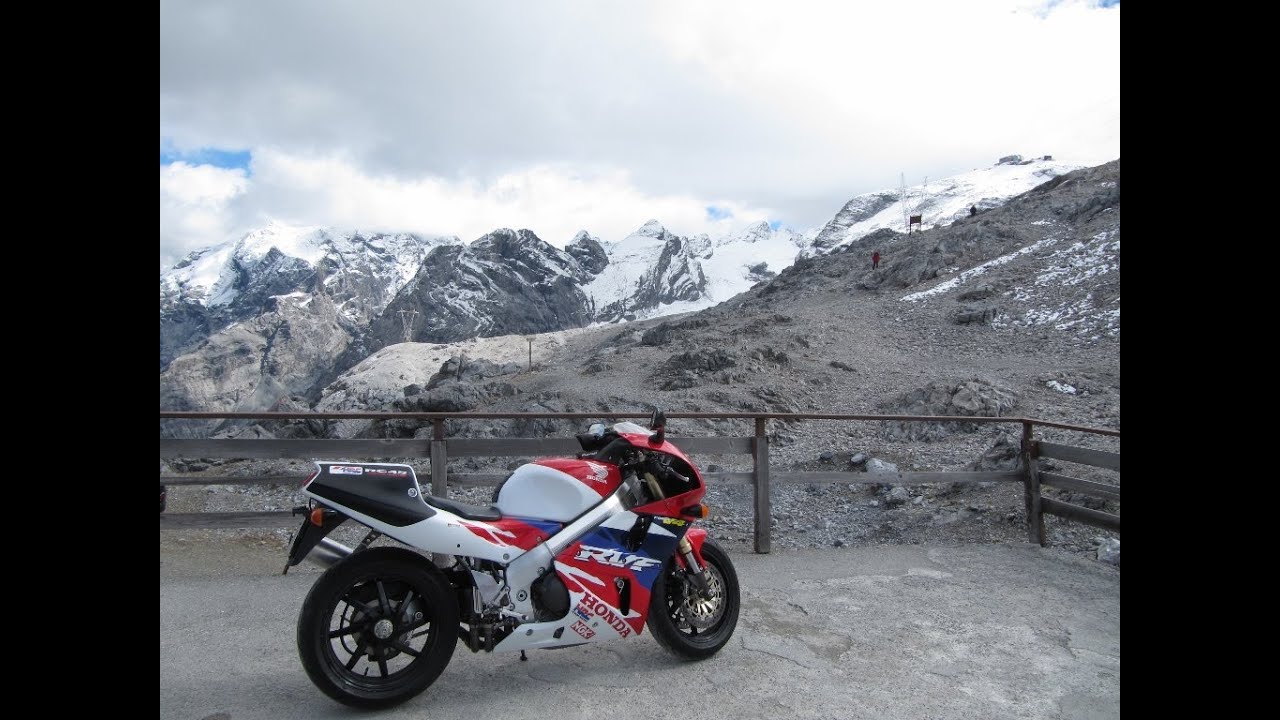 SUPERBIKE Honda RC45, HRC. A drive in the Stelvio-Pass year 2013, Italy ...