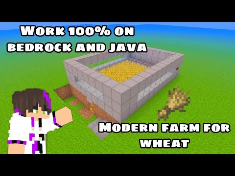 How to make modern farm for wheat in Minecraft.Work 100% on bedrock and ...