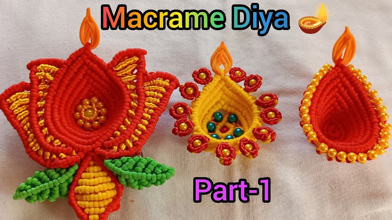 Macrame Diya new design/Diwali special Macrame Diya#macrame - YouTube