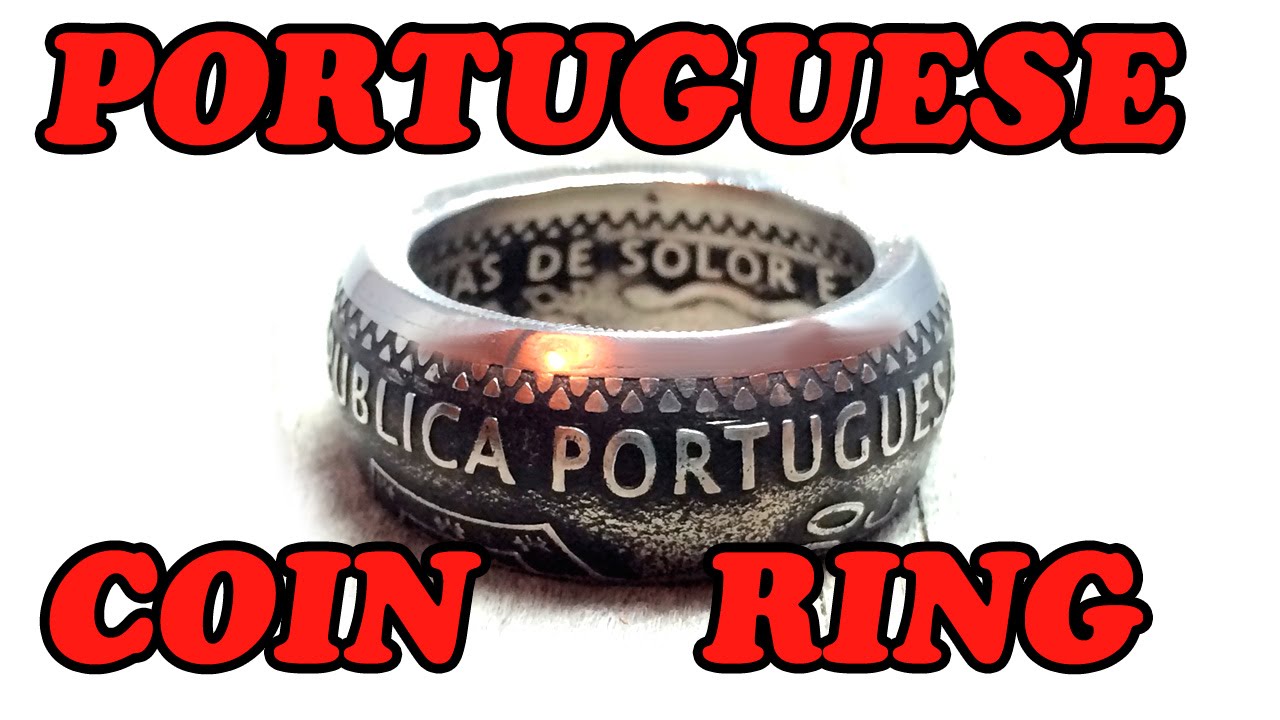 Coin rings making process - Portugal 200 escudos 1995 | How I make my ...