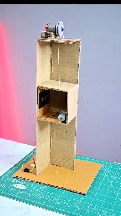 How To Make Mini Lift Model Science Project Elevator Working Model# ...