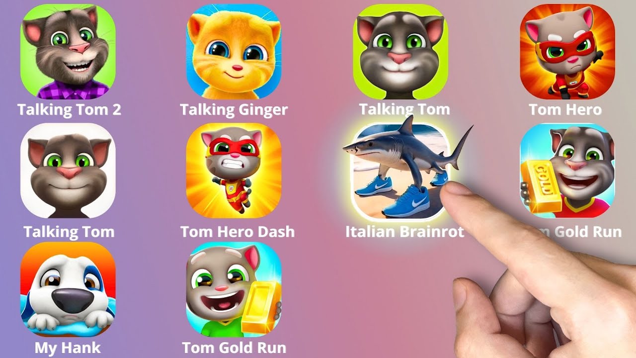 Italian Brainrot,My Tom,Tom Hero,Ginger,Ben,Talking Tom,My Tom 2,My ...