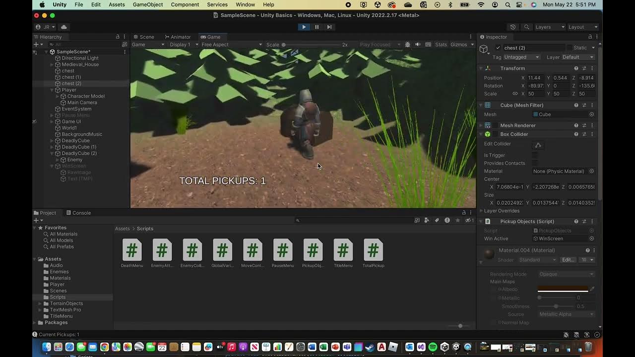 Unity Basics 20 Objectives Levels Quit Game Build And Run Youtube