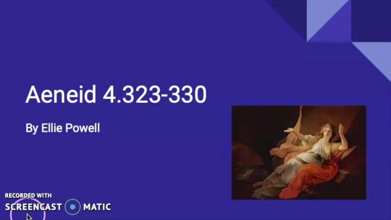 Aeneid Book 4, Lines 323-330 - YouTube