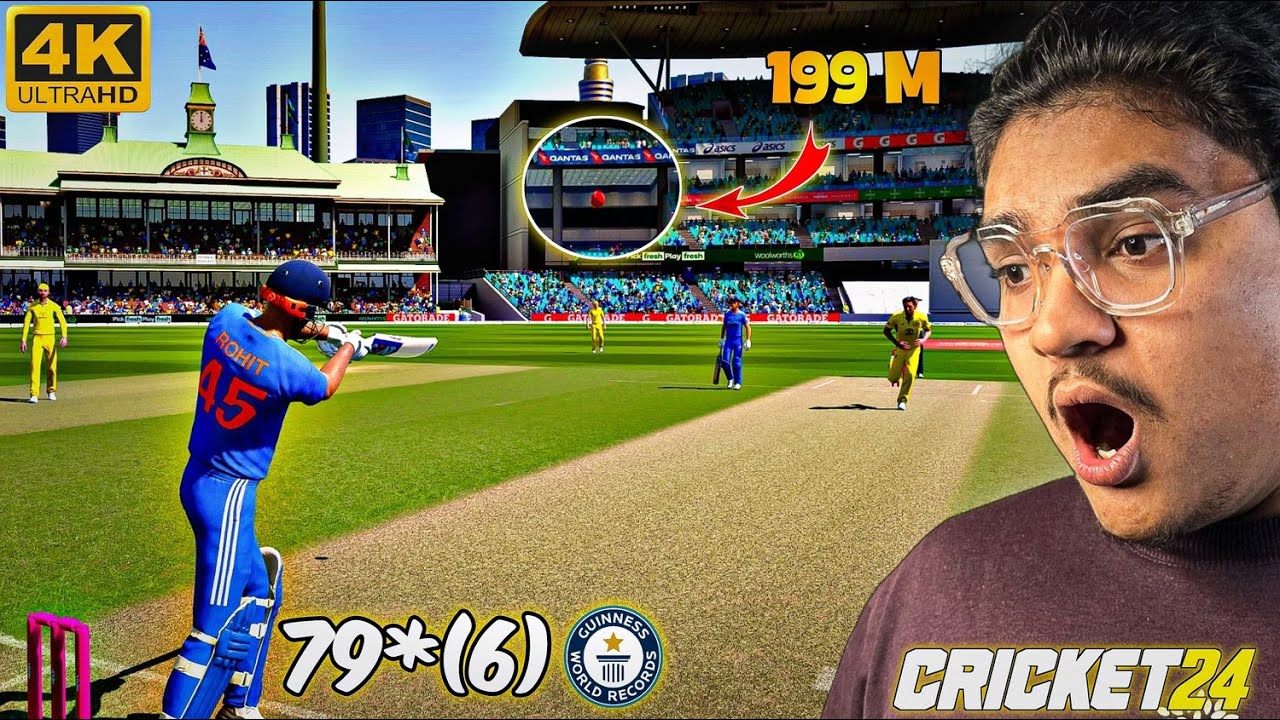 😱 SCORING 100+ RUNS IN 1 OVER 🏏- CRICKET 24 CHALLENGE #rtxvivek # ...