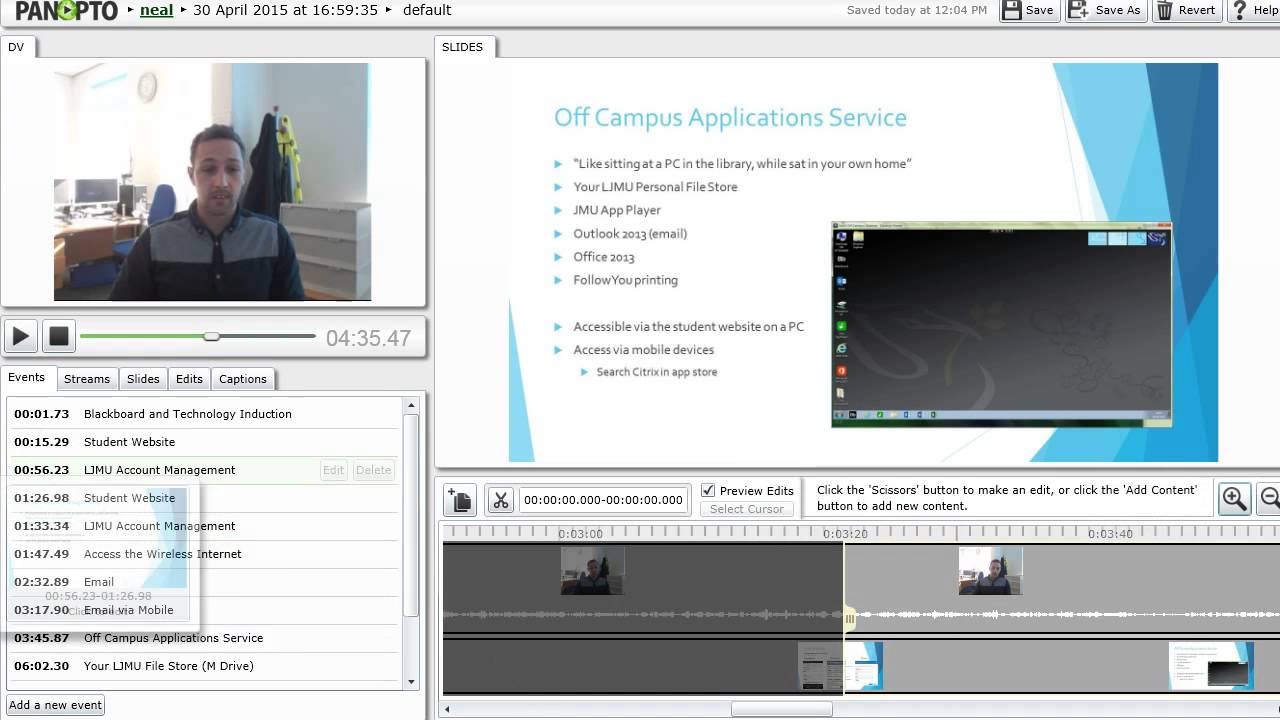 Panopto - Editing a Recording - YouTube