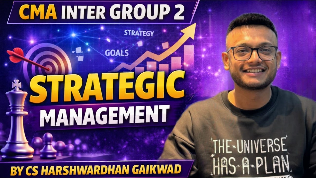 CMA Inter Group 2 | Strategic Management | Lec 4 | By CS Harshwardhan ...