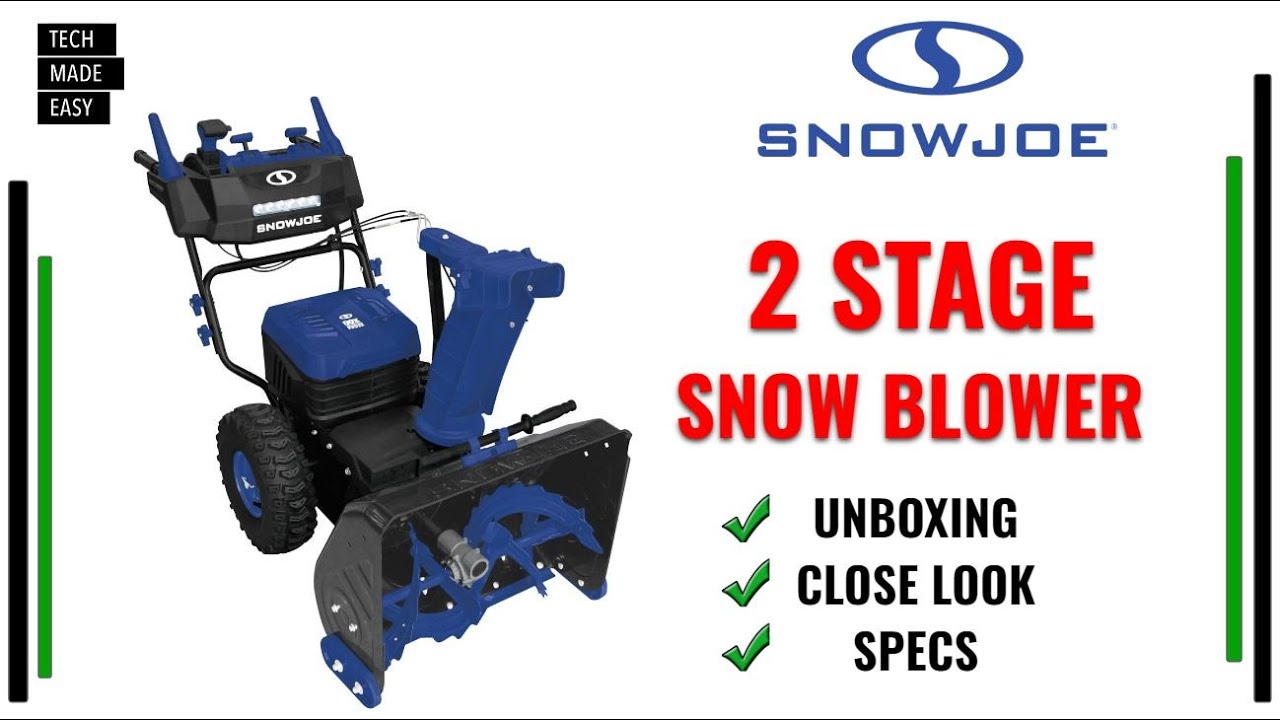 SNOW JOE 2 STAGE SNOW BLOWER - YouTube