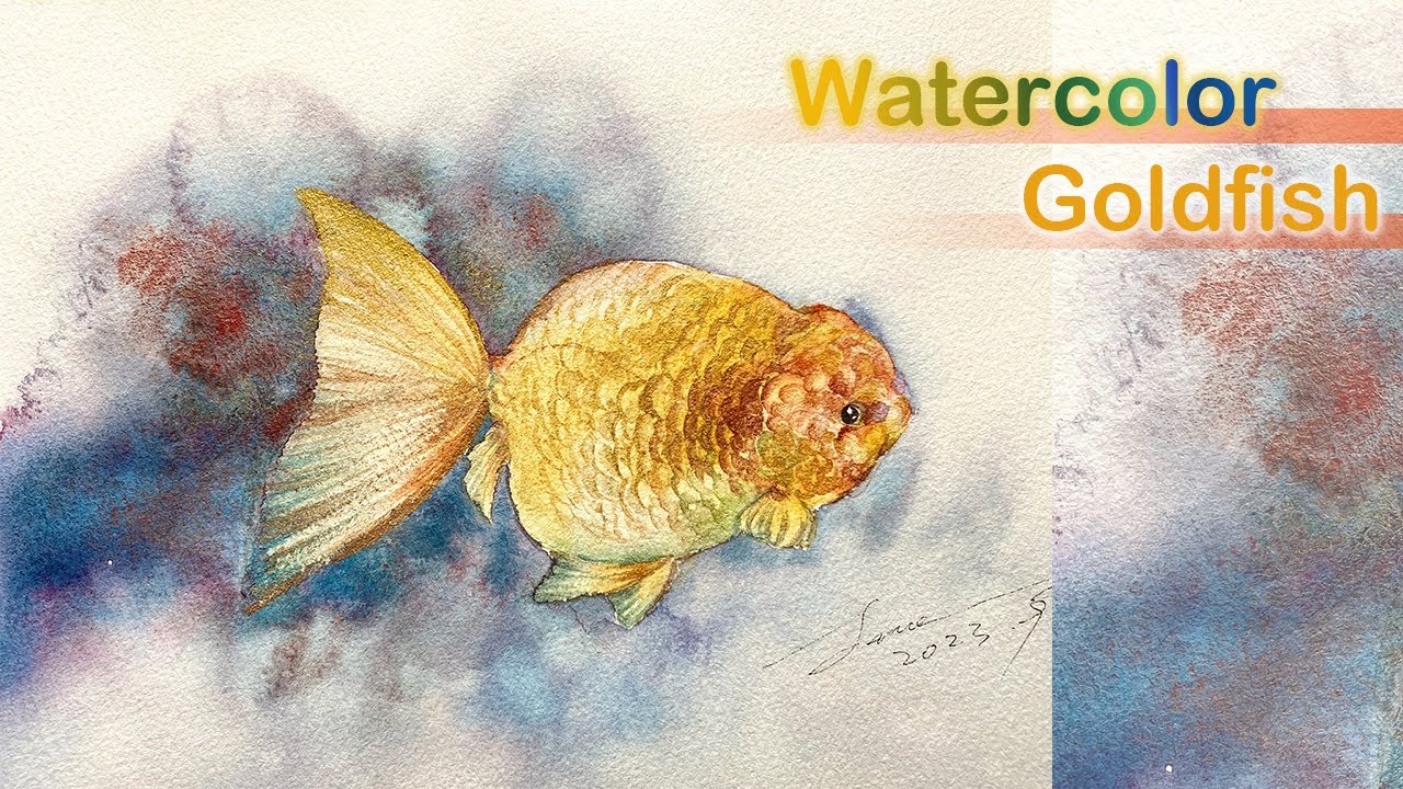 How To Paint A Goldfish With Watercolors - YouTube