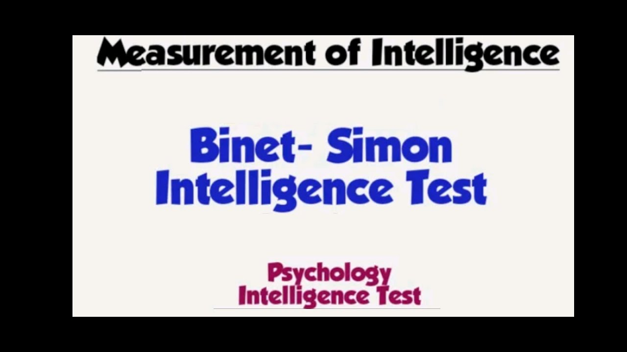 IQ test by Alfred Binet | Binet - Simon Intelligence test | Stanford ...