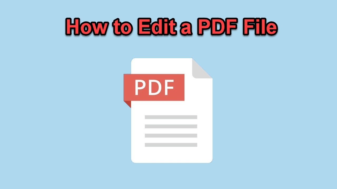 How To Edit A PDF File YouTube How To Edit A PDF File YouTube