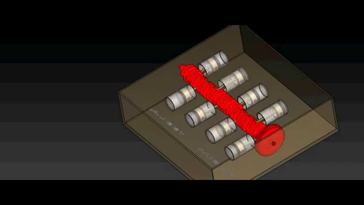 Opposite Cylinder Engine Animation - YouTube