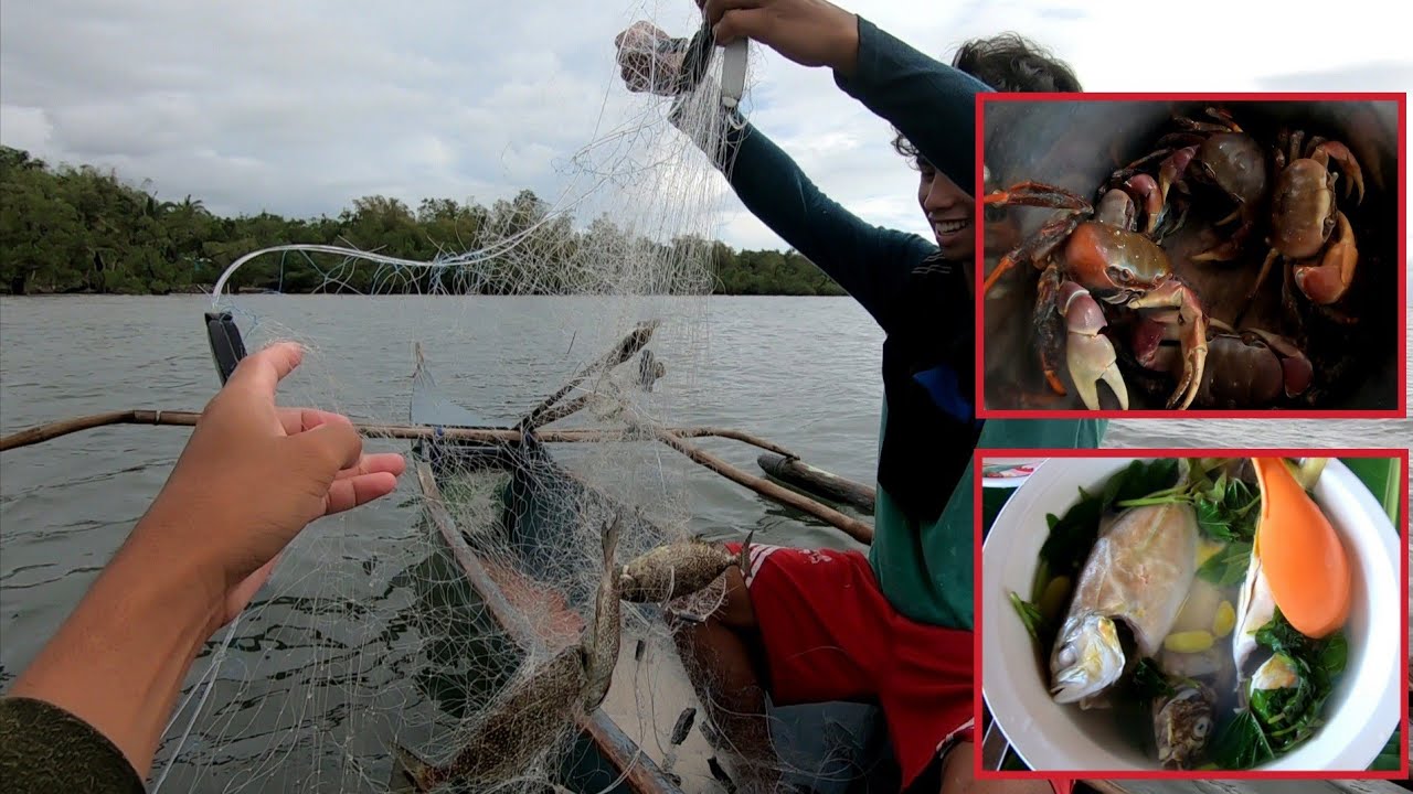 "Kuray" or Land Crab + Net Fishing with cousin Etar | Catch & Cook ...