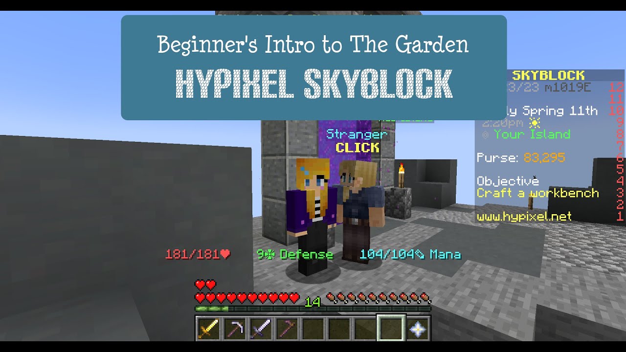 Hypixel Skyblock Beginners introductions to the Garden - YouTube
