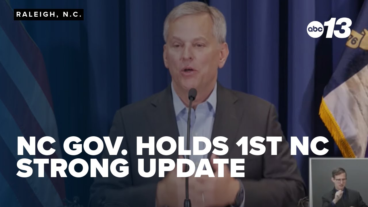 NC gov. holds 1st NC Strong Update - YouTube