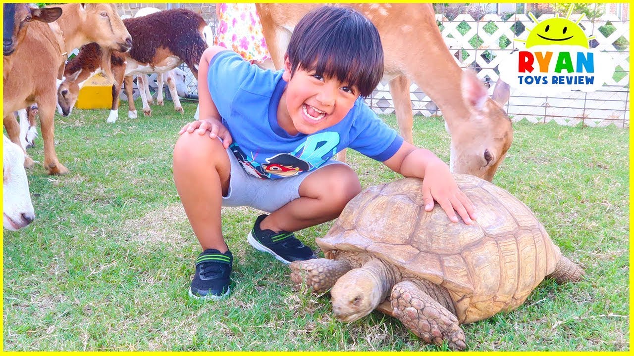 Surprise Ryan with Zoo Animals at our House!!!! - YouTube