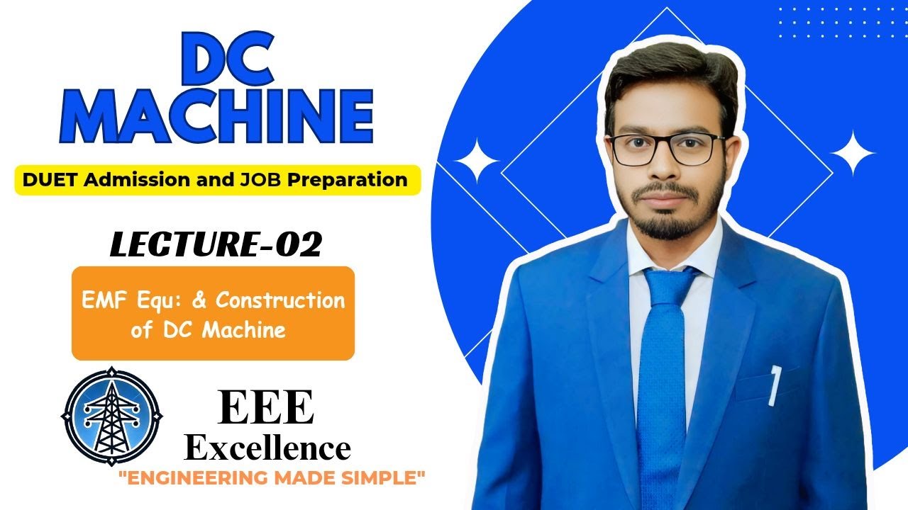 Lecture-2 | EMF Equation and Construction of DC Machine | DC Machine ...
