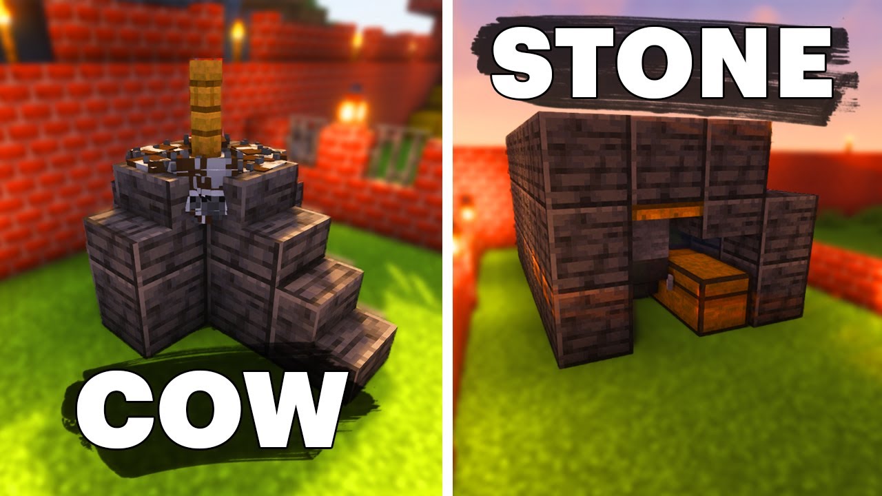 MINECRAFT: Simple Compact COW-FARM And STONE-FARM (1.20+) [Quick ...