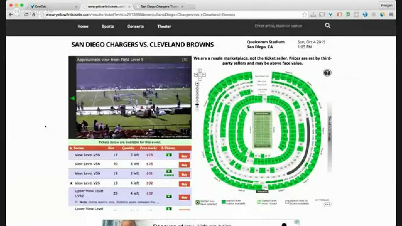 San Diego Chargers Tickets | Chargers Tickets - YouTube