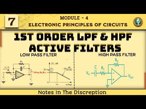7 1st Order LPF & HPF Active Filters Explained | Module 4 EPC 3rd Sem ...