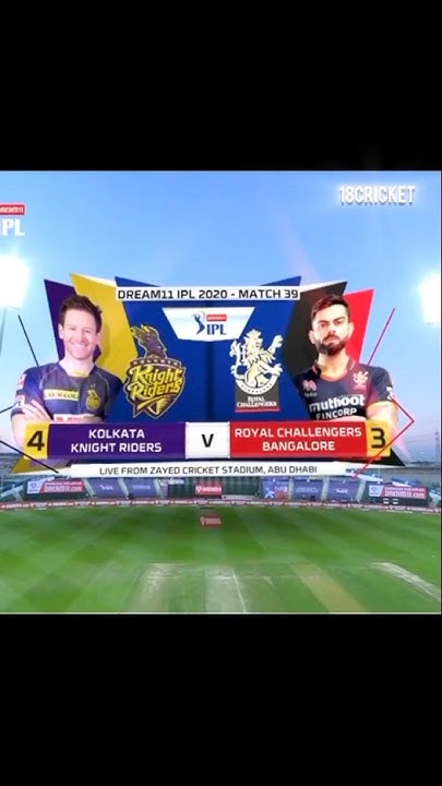 KKR VS RCB | 2020 | #cricket #dhoni #rcbians - YouTube