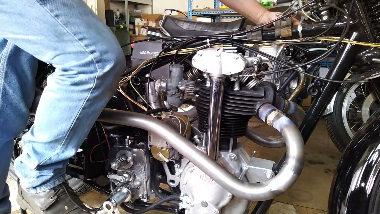 NSU 600 SS first attempt to start the engine after rebulid. - YouTube