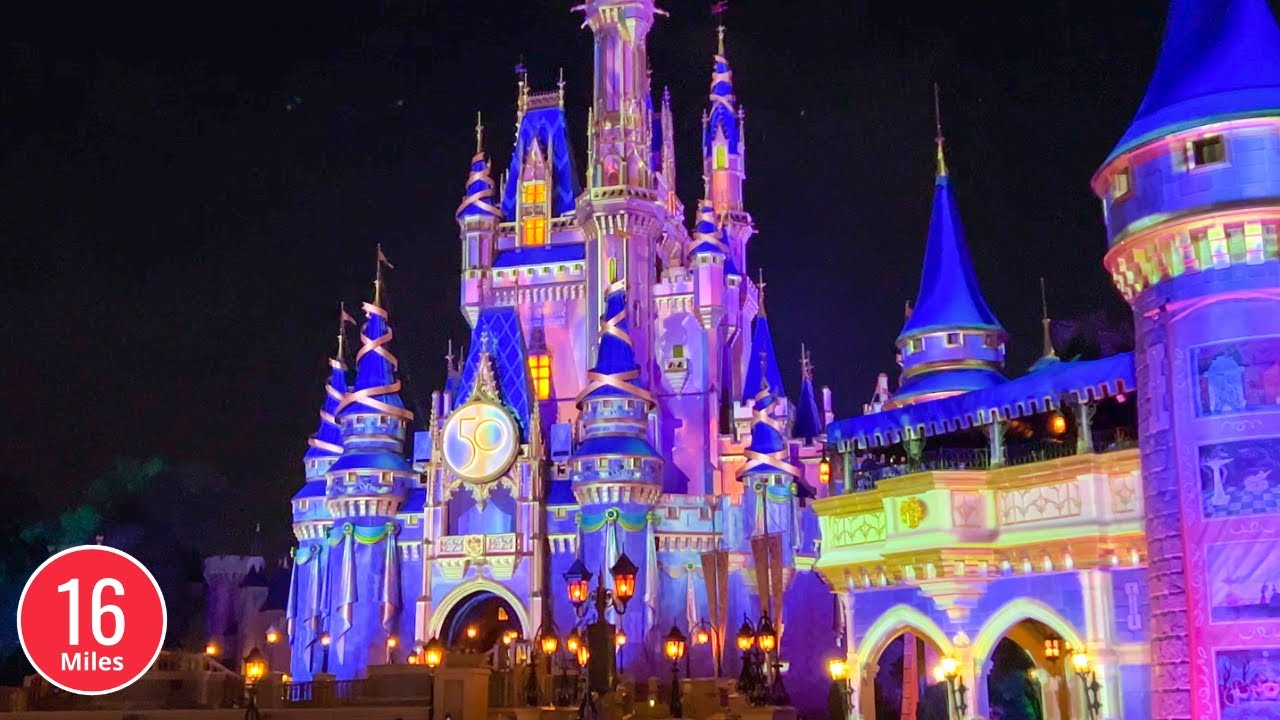 Disney Magic Kingdom - Night Walk - YouTube