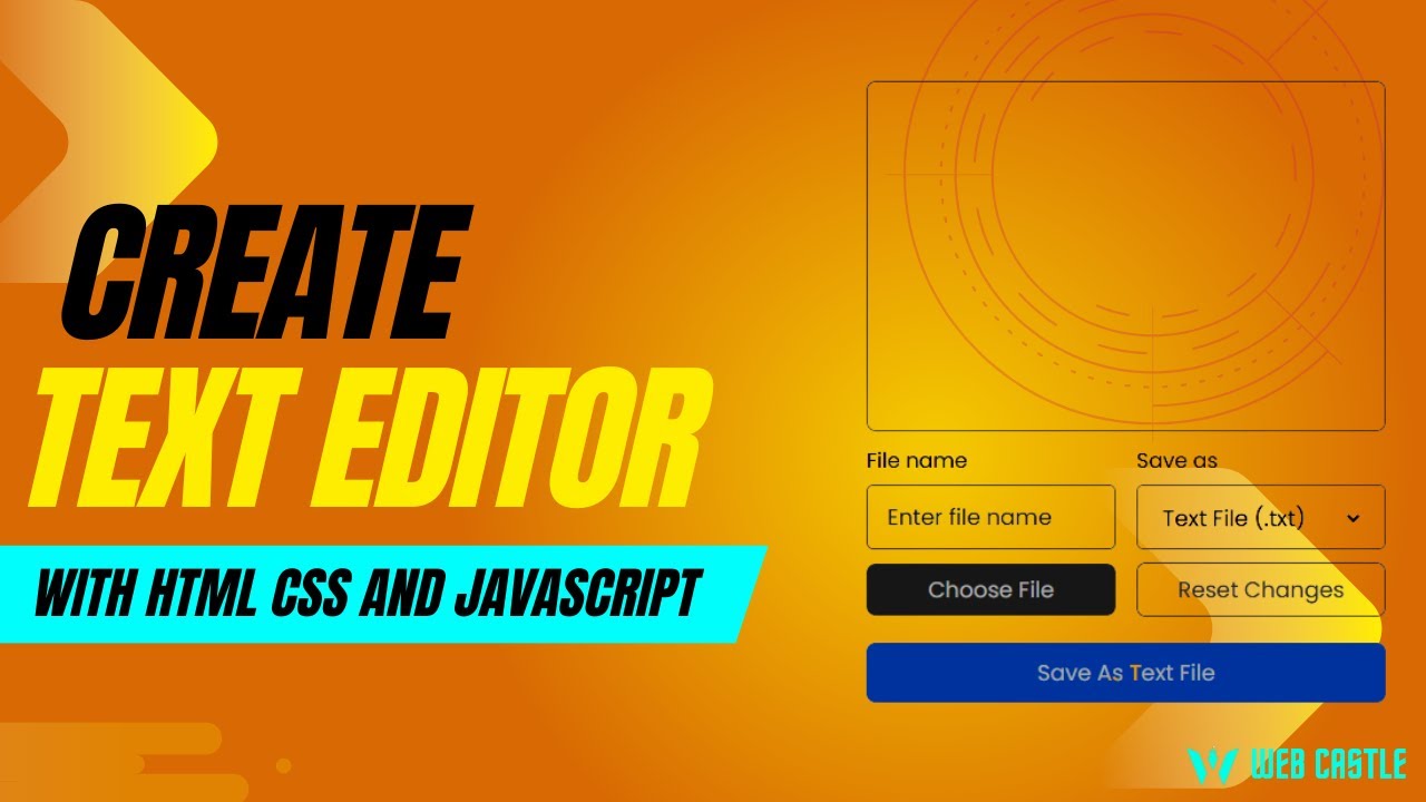 Create Text Editor In Html Css And Javascript Youtube 8776