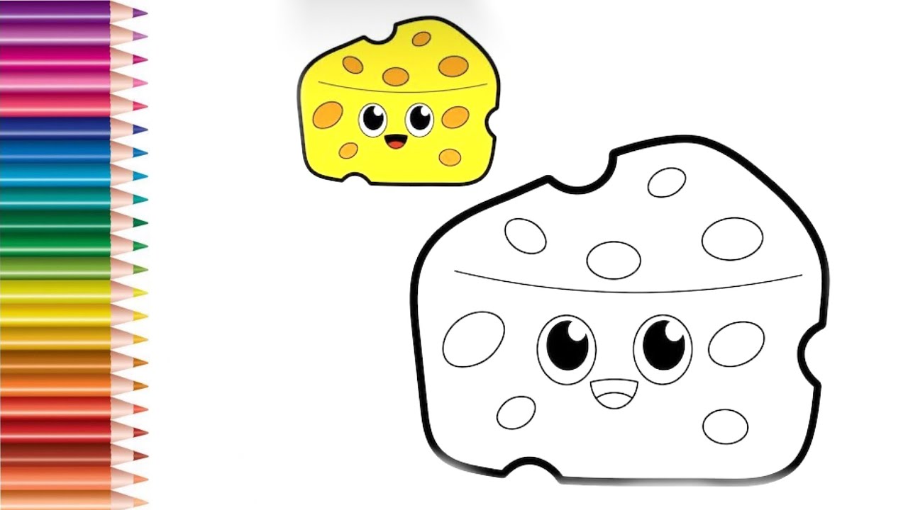 How To Draw a cheese Learn step by step @DrawingArtRoom - YouTube