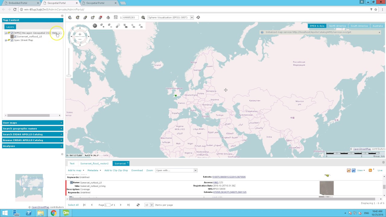 How to Add ERDAS APOLLO Data into a Geospatial Portal Workspace - YouTube