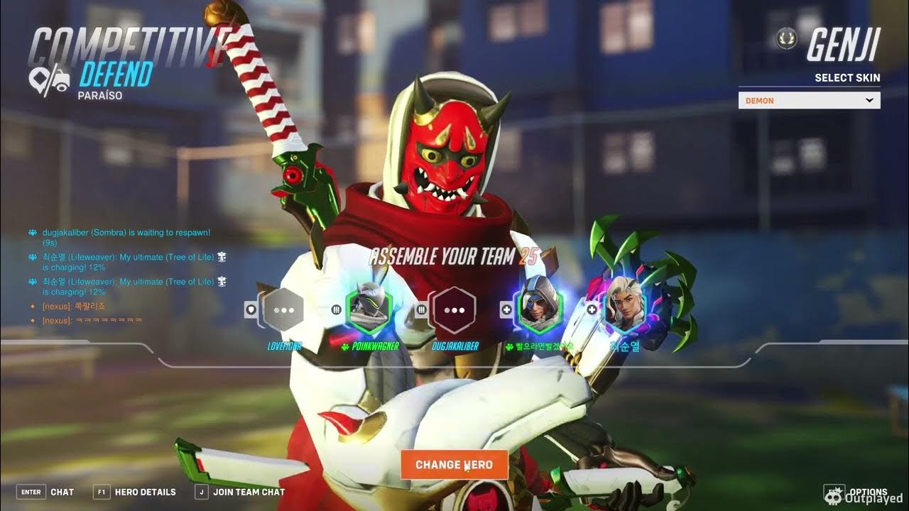 Overwatch 2 Genji || Competitive Match Gold 3 - YouTube