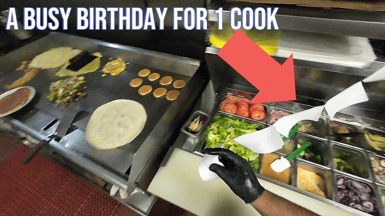 A BUSY BIRTHDAY FOR A SOLO LINE COOK | KING OF THE POV COOKING | - YouTube