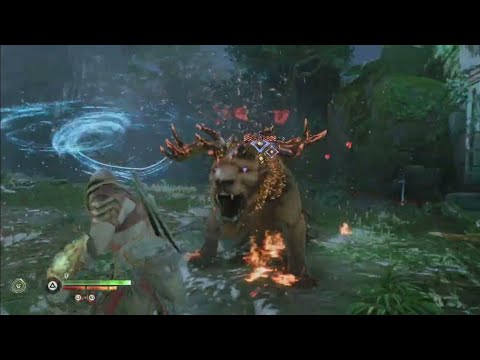 God of War Ragnarok - Vanaheim Flame Gradungr Fight - YouTube