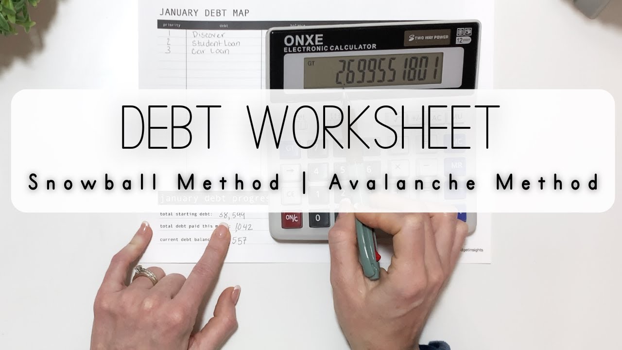 Debt Worksheet 💵 | Snowball Method & Avalanche Method |💰 Zero Based Budget | 💌 Cash Envelope ...