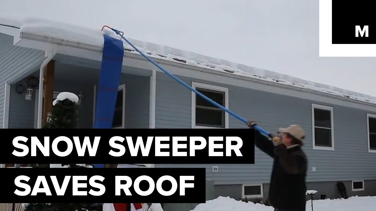 This Amazing Snow Sweeper Will Save Your Roof from Winter - YouTube