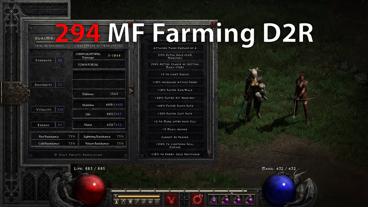 diablo 2 resurrected 294 MF Run Normal - YouTube