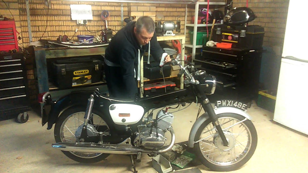 Suzuki B100P First start after Rebuild! - YouTube