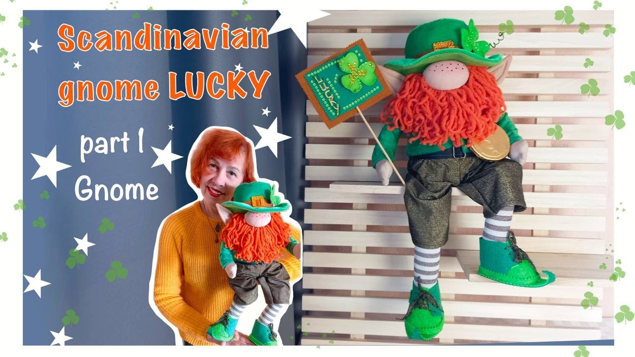 Gnome Lucky Leprechaun gnome scandinavian lucky gnome St. Patrick's Day ...