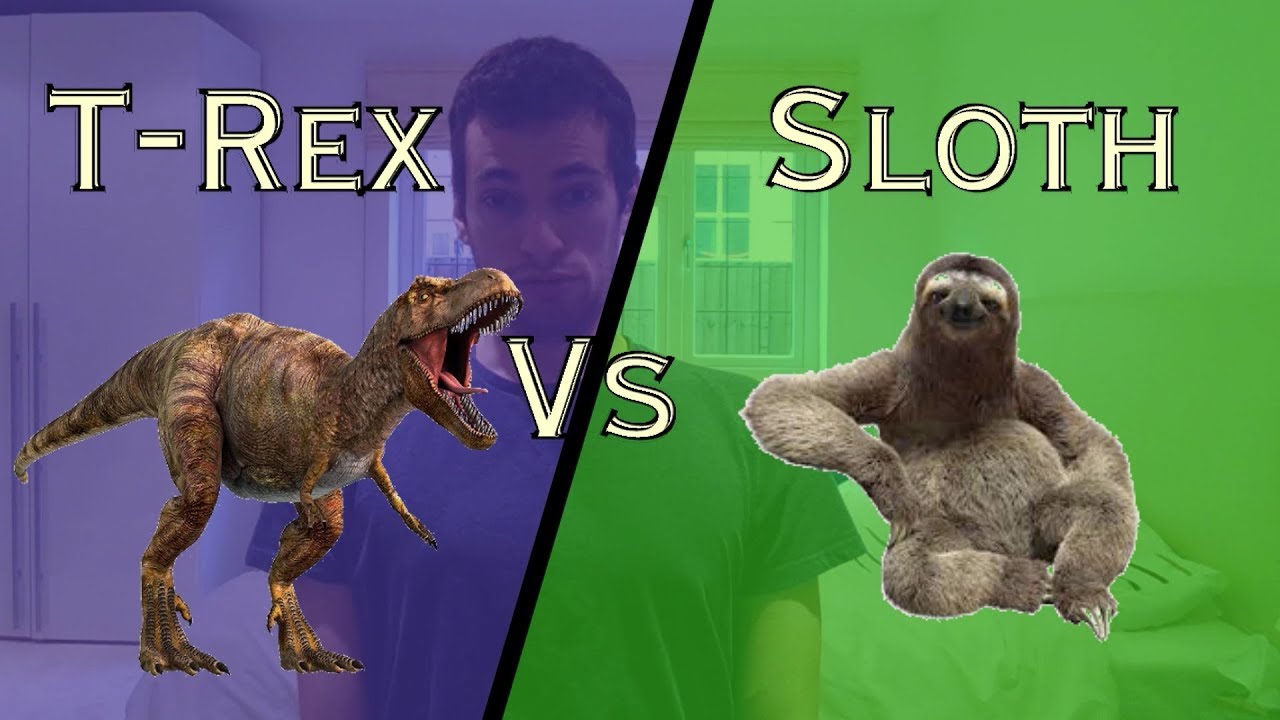 T-Rex vs Sloth | RAP BATTLE - YouTube