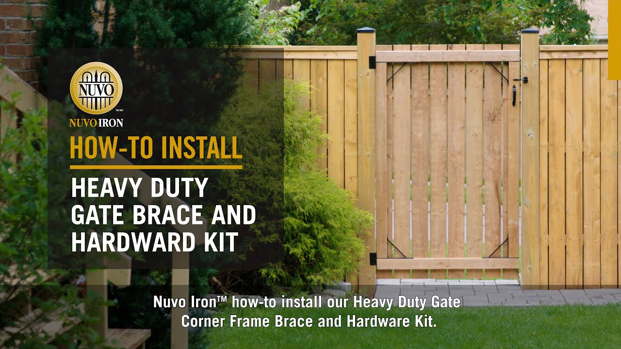How-to Install: Heavy Duty Gate Corner Frame Brace & Hardware Kit ...