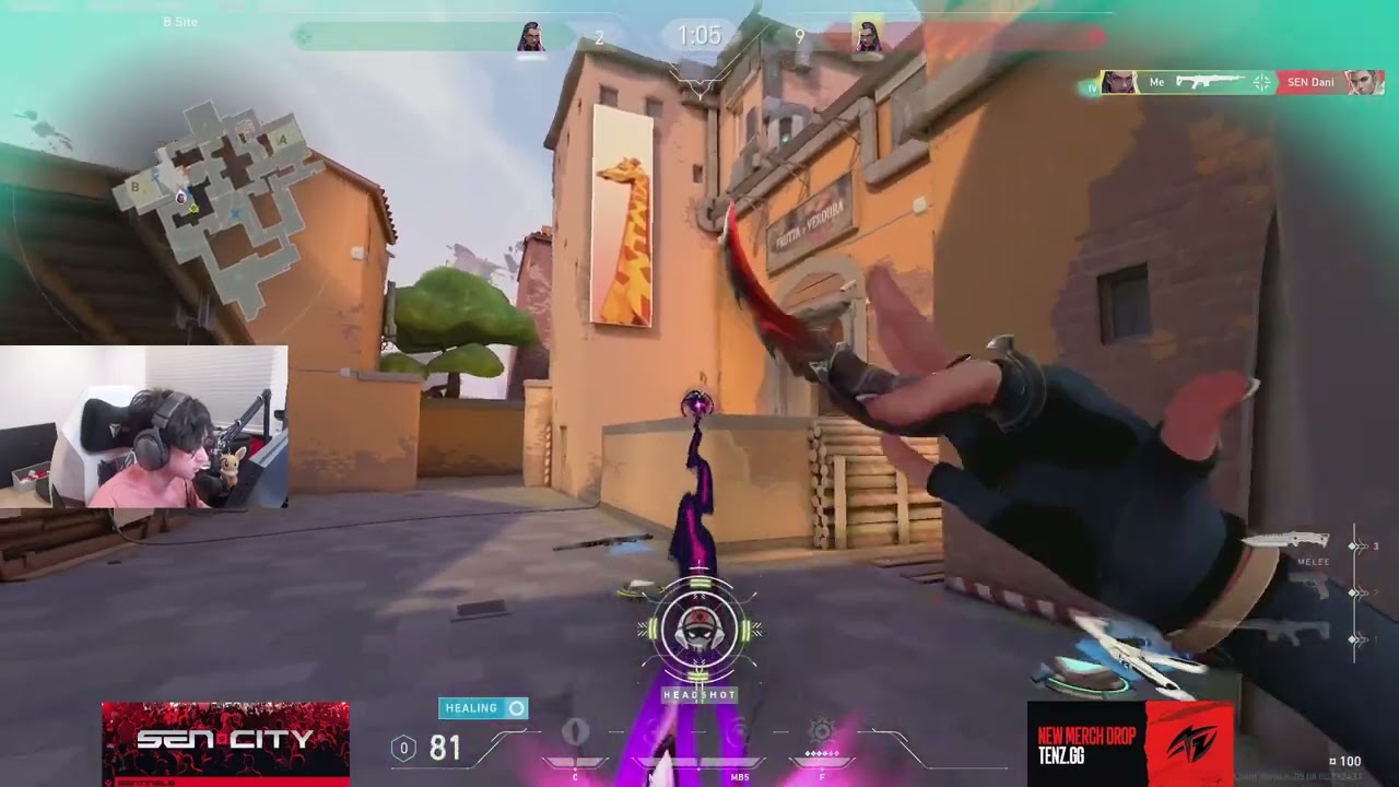 TenZ ACE with Guardian (1v5) Clutch | SEN TenZ - YouTube