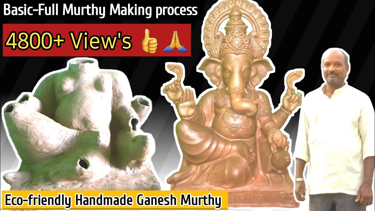 Ganapati Murthy Making|How to make Ganapati Murthy|Eco friendly Ganesh ...