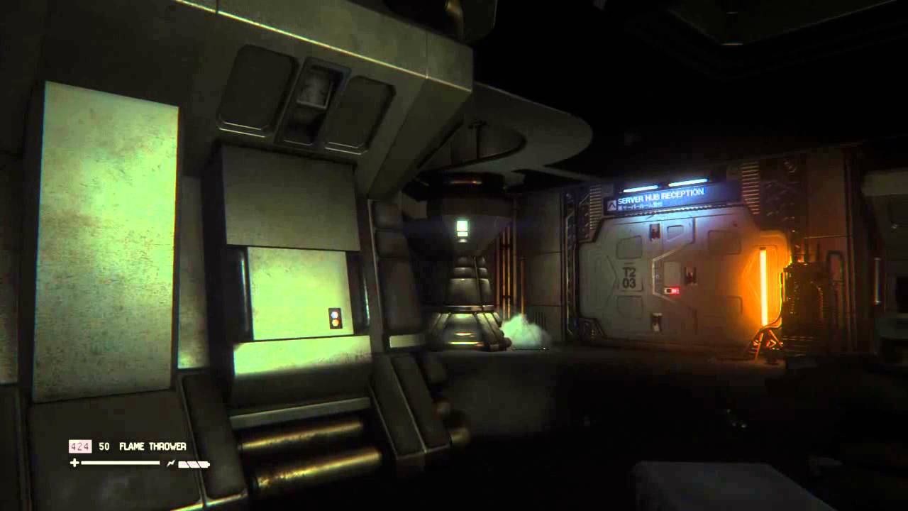 Alien: Isolation first time using the flame thrower - YouTube