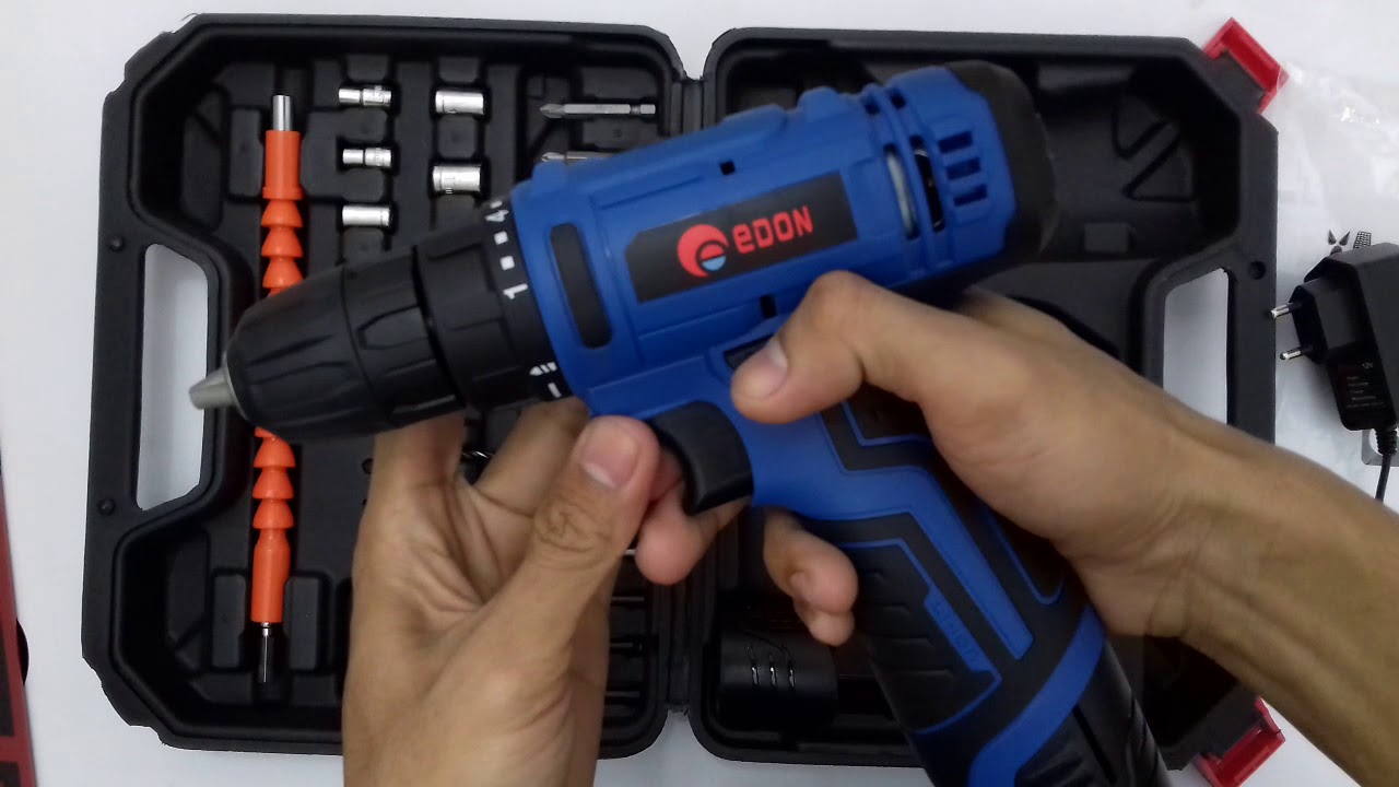 Review Cordless Drill EDON LV3 - 1210 / Bor Baterai Murah Baterai 2 dan ...