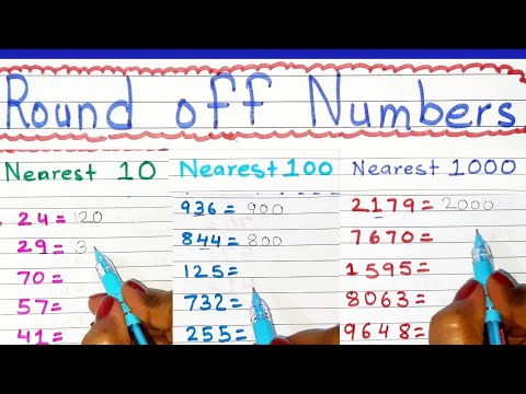 round off । rounding off Numbers । Round off Examples । 10 100 1000 ...
